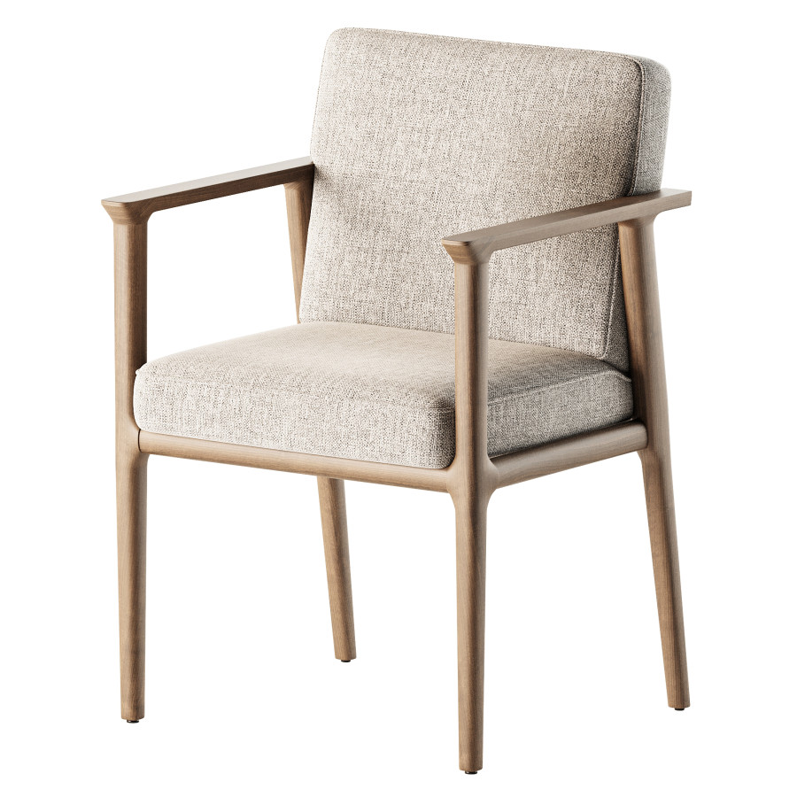 Solid Wood Arm Chair - 3D Model for Corona