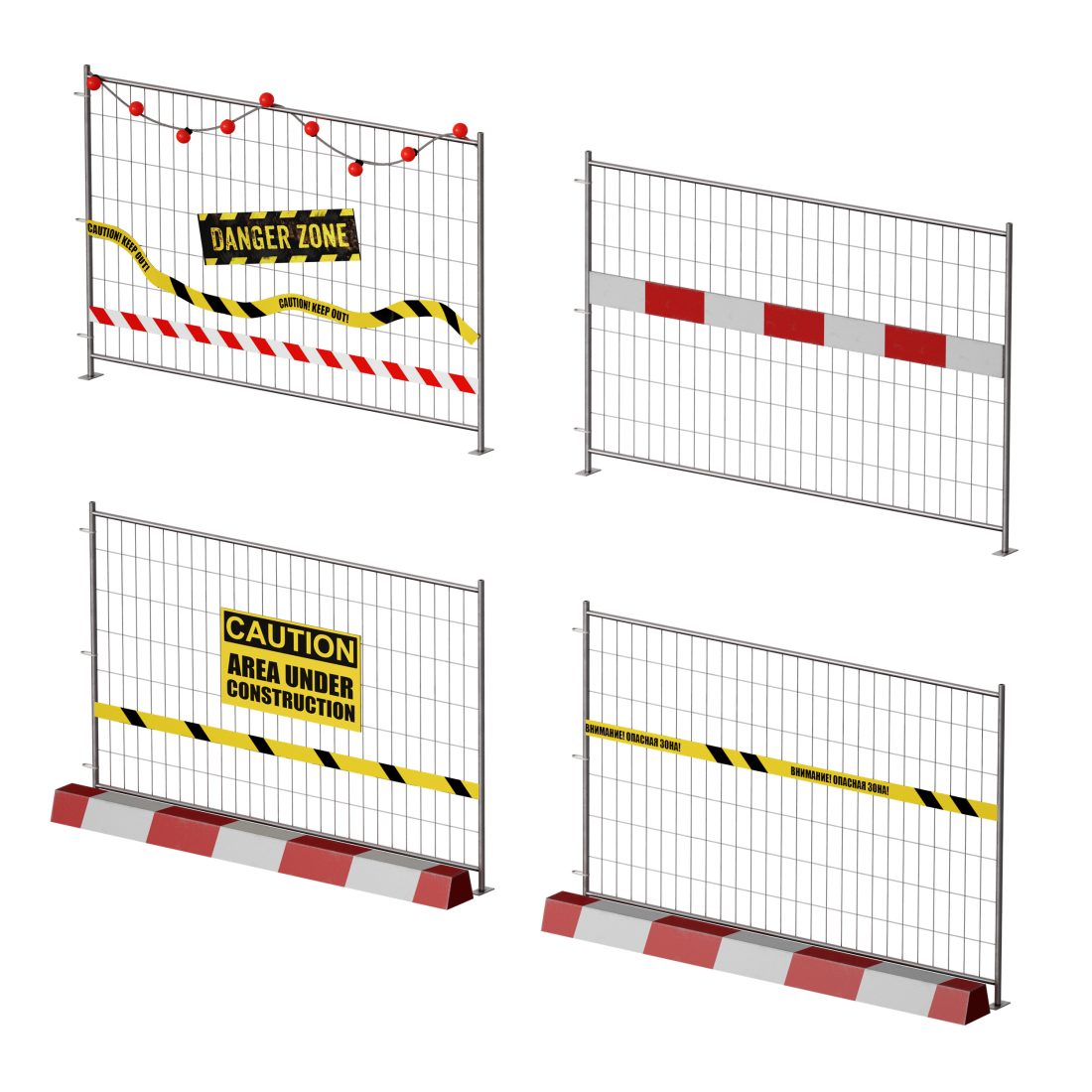 Construction Fencing Fence - 3D Model for FStorm, VRay, Corona