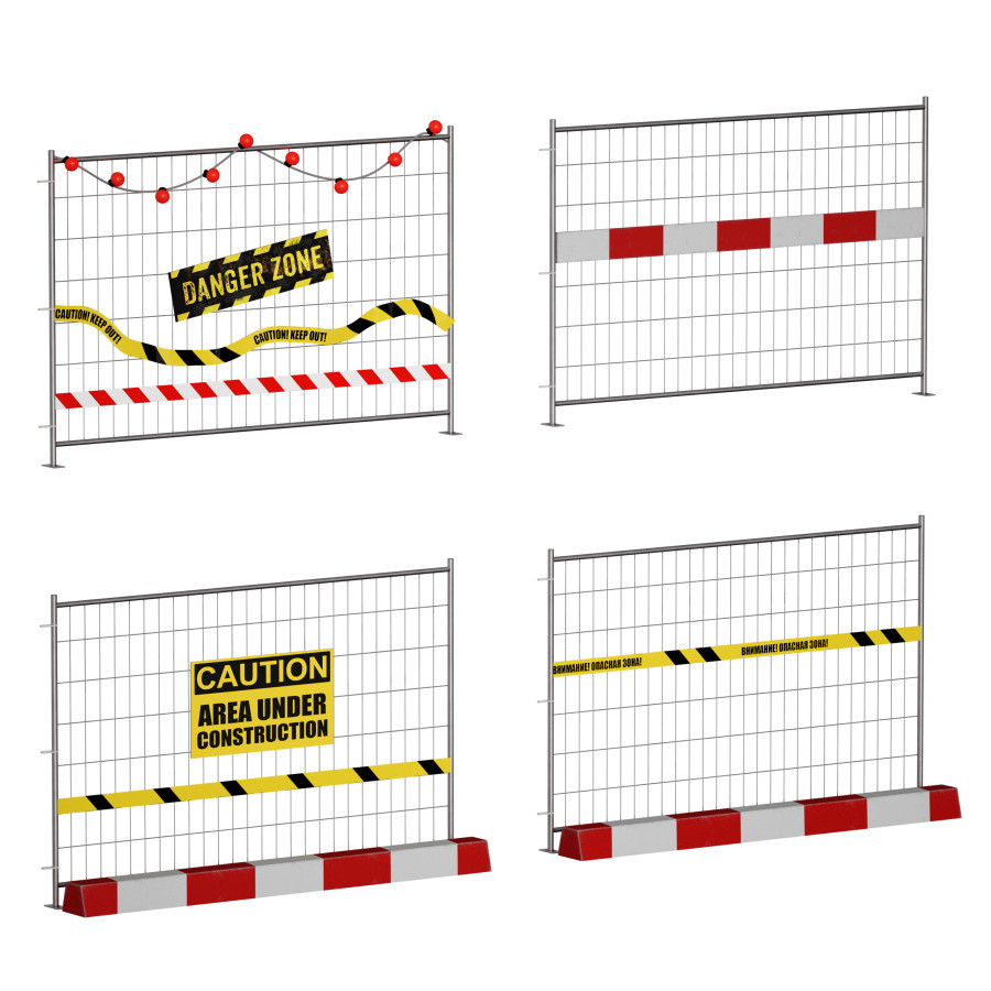 Construction Fencing Fence - 3D Model for FStorm, VRay, Corona