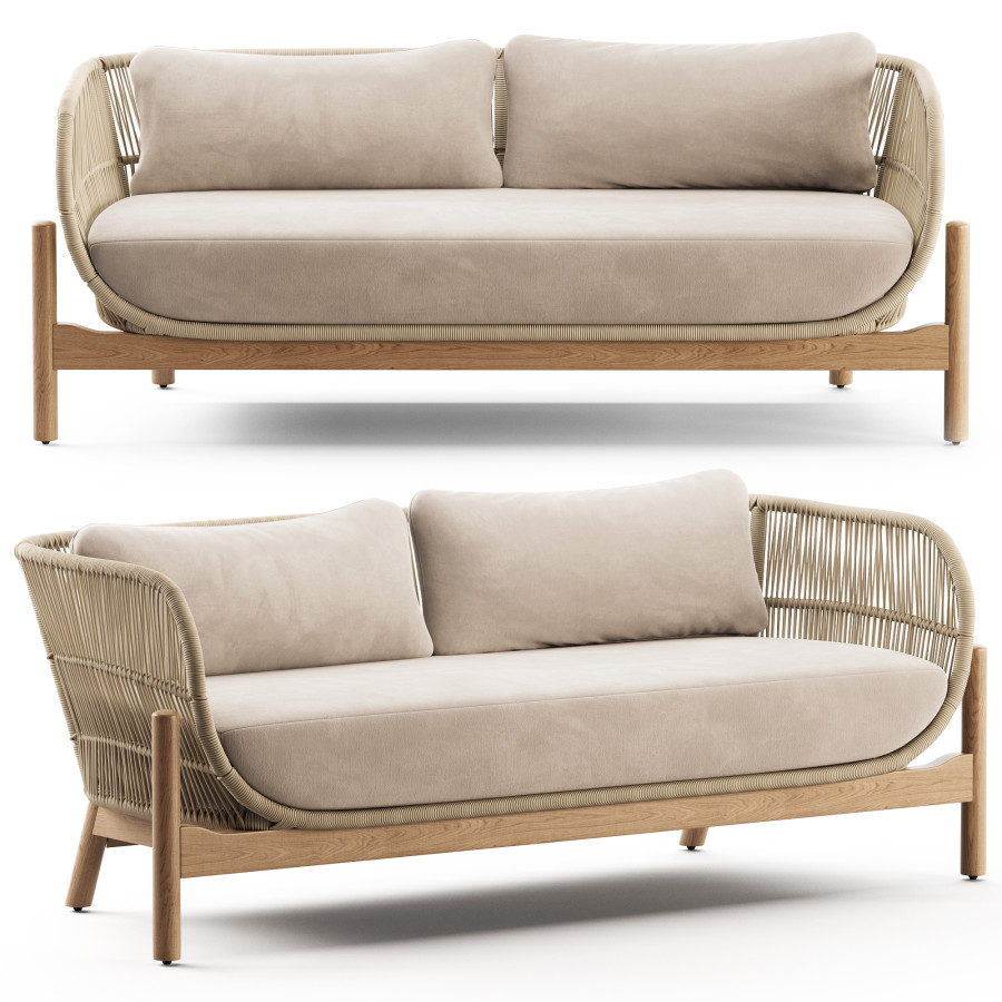 2 Seat Sofa Tulum - 3D Model for Corona