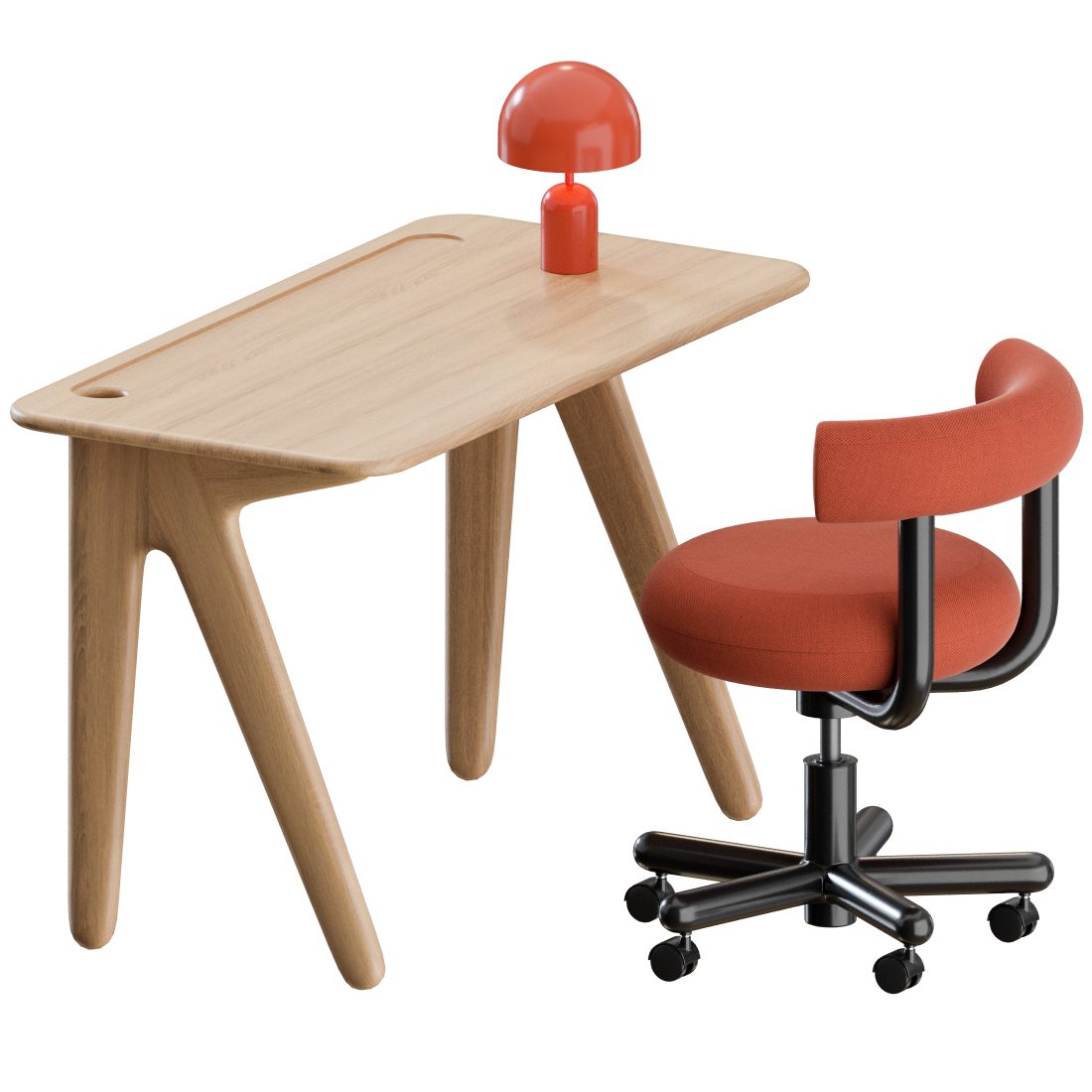 Fat Work Office Set By Tom Dixon - 3D Model for Corona
