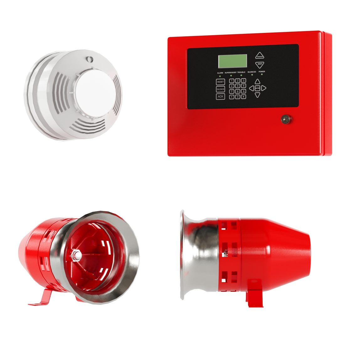 Fire And Security Equipment - 3D Model for VRay, Corona