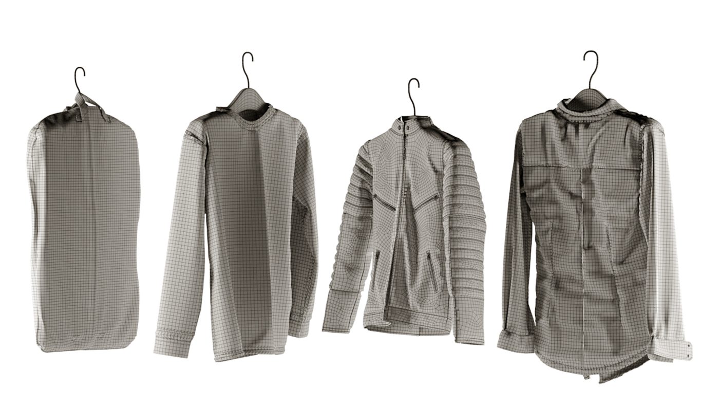 Cloth Set - 3D Model for VRay, Corona