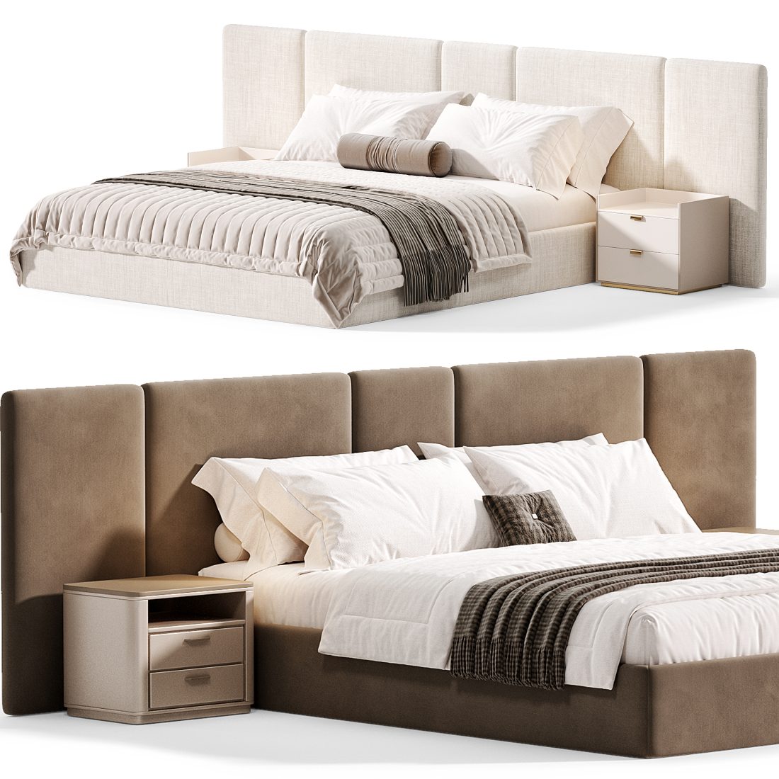 Optima Bed By Decoreo - 3D Model for Corona