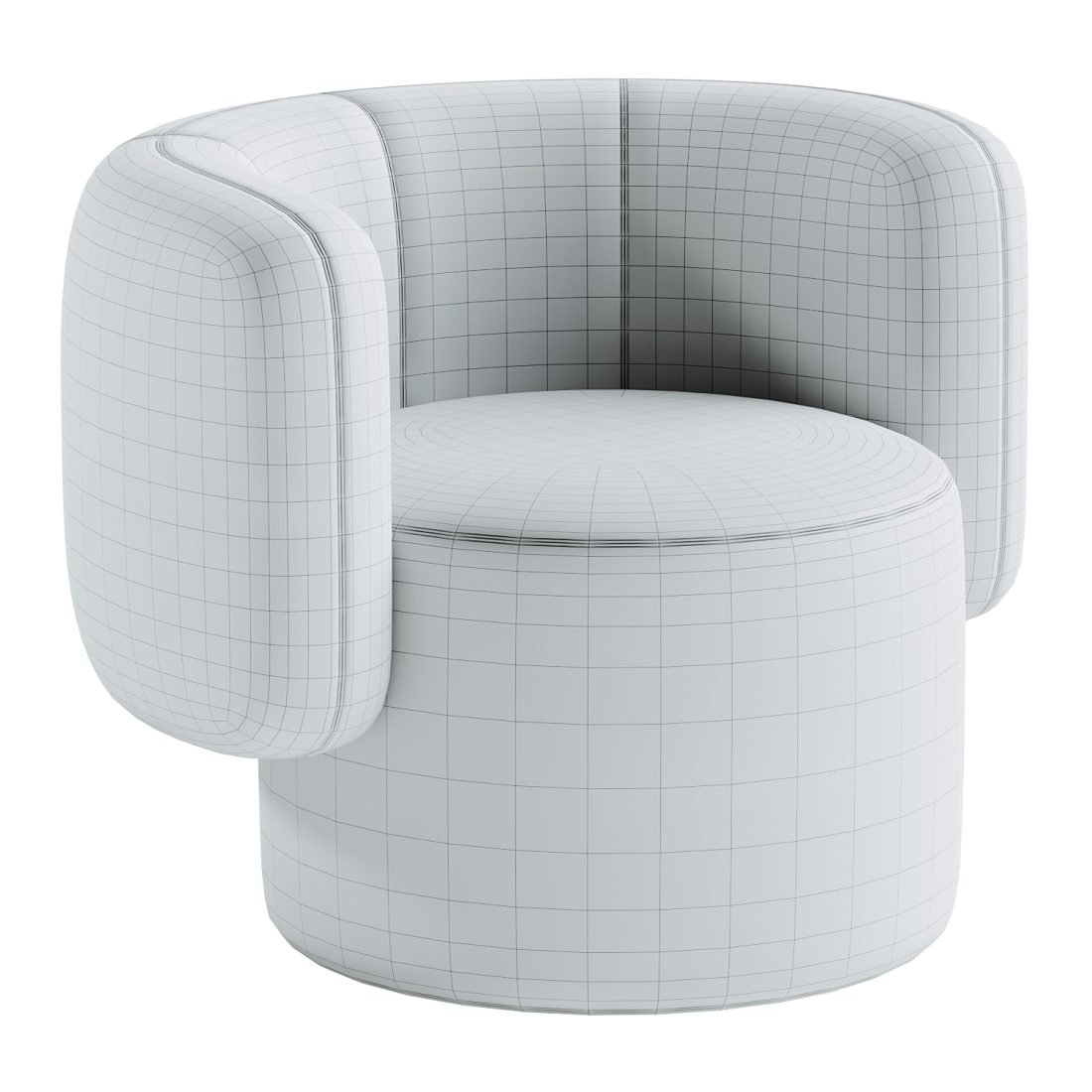 Ora Swivel Lounge Chair - 3D Model for Corona