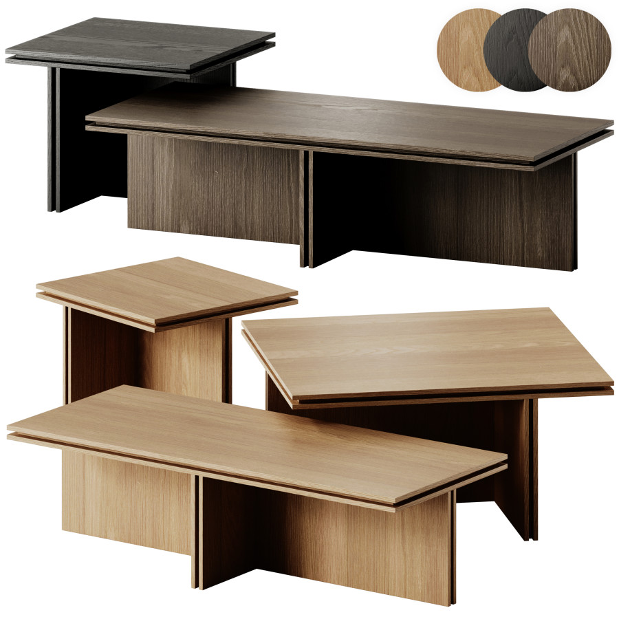 Kendo Mobiliario Slot Coffee Tables - 3D Model for Corona