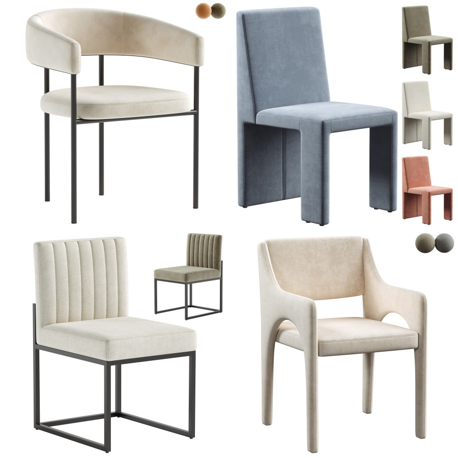 Benson Dining Chair - 3D Model for Corona