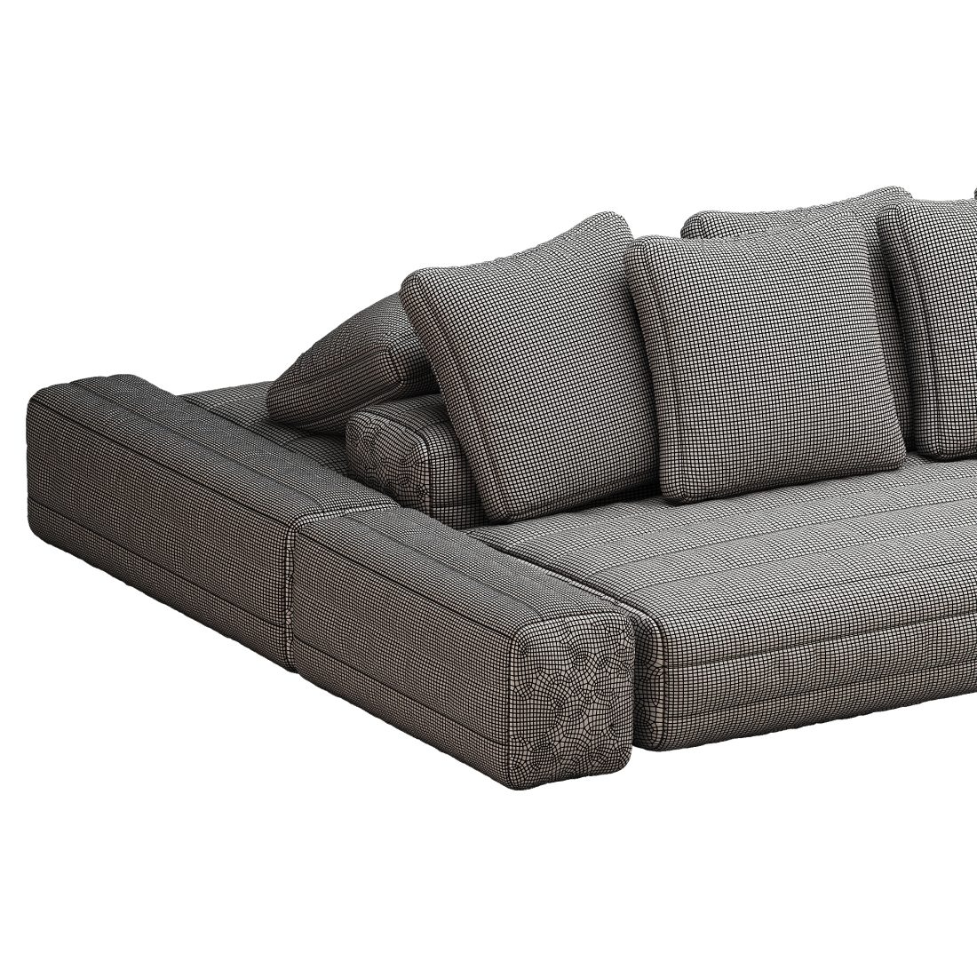 Gervasoni Samet Modular Sofa - 3D Model for VRay, Corona