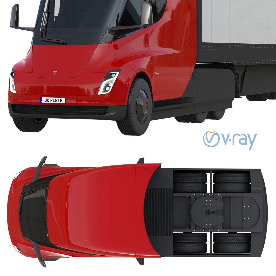 Tesla Semi - 3D Model for VRay