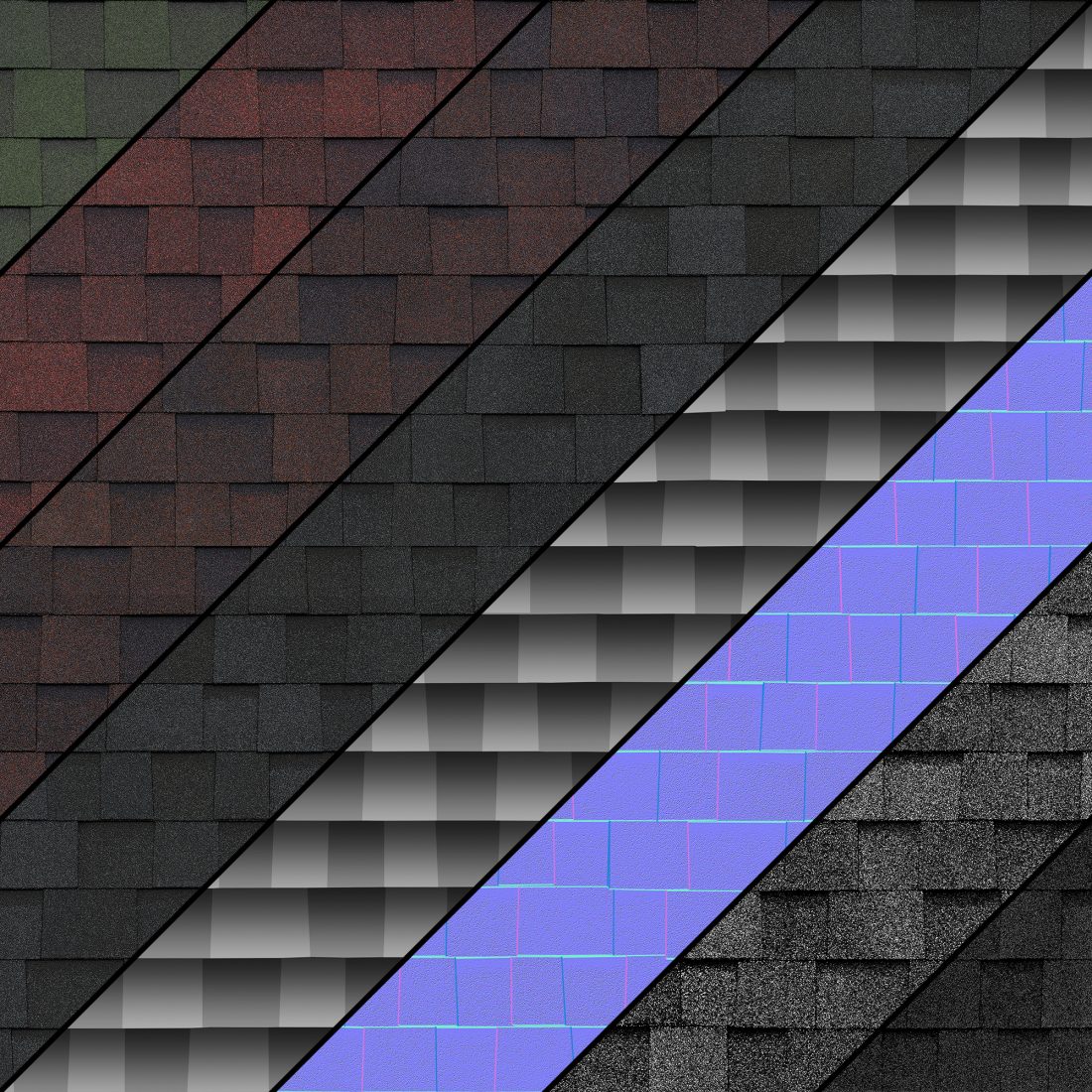 Shingles Material Material for VRay, Corona, VRay | CGMood