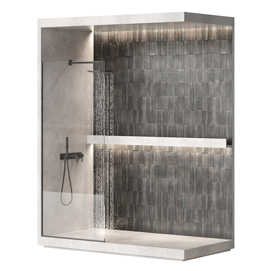 Shower Set With Fantini Nostromo - 3D Model for VRay, Corona