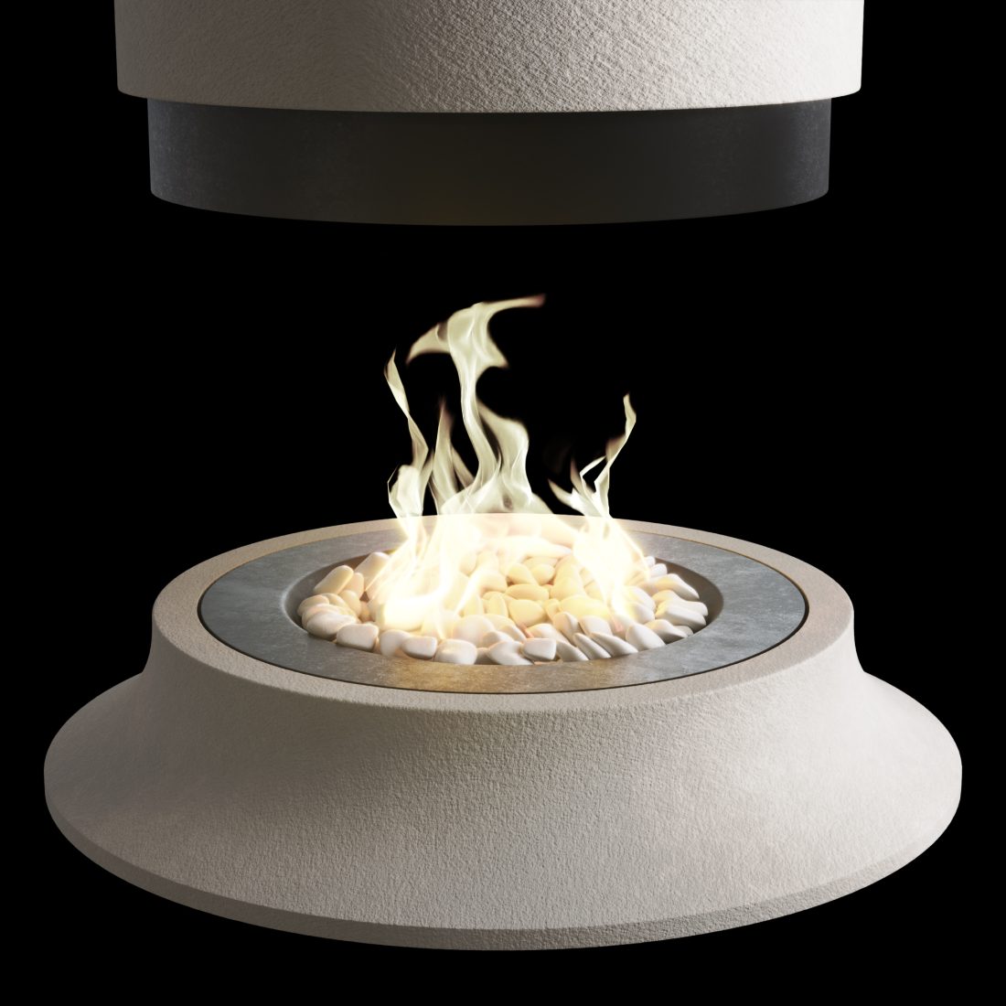 Fireplace №18 - 3D Model for VRay, Corona