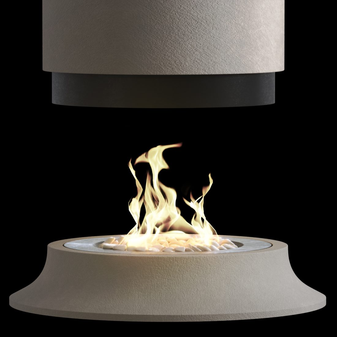 Fireplace №18 - 3D Model for VRay, Corona