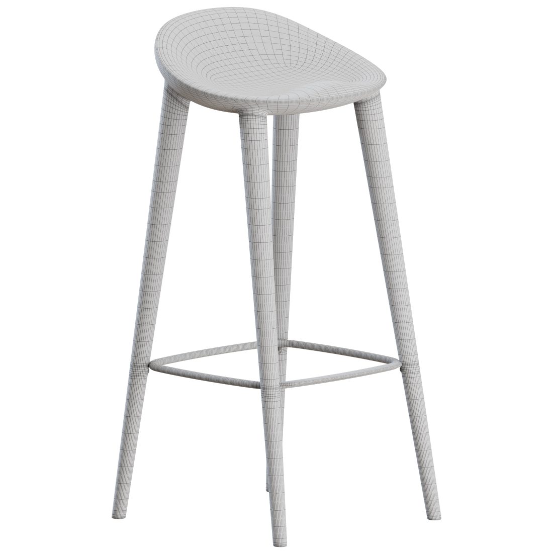 Miyazaki Bar Stool By Miyazaki Chair Factory - 3D Model for Corona