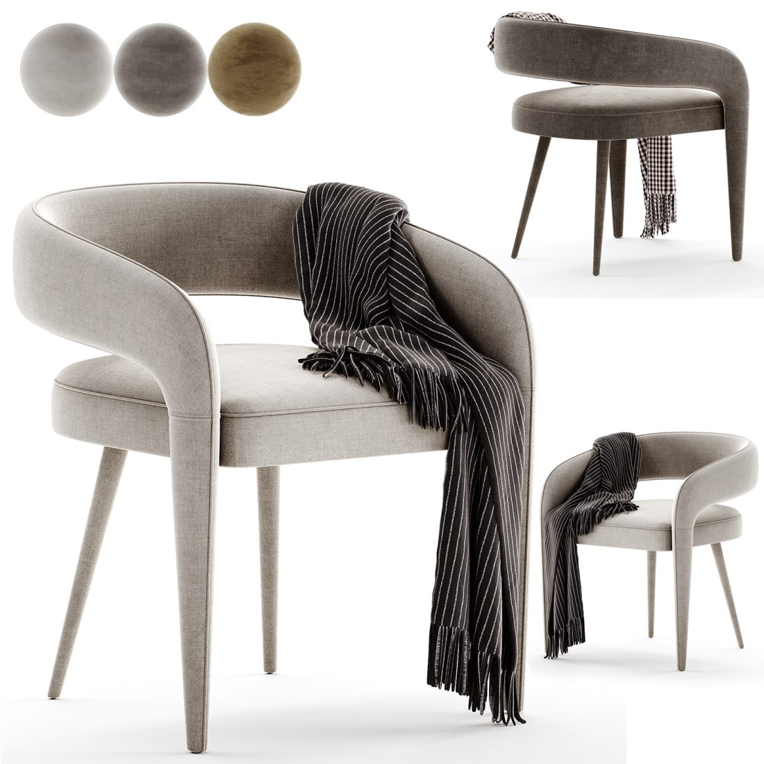 Syrah Dining Chair 3D Model for Corona | CGMood