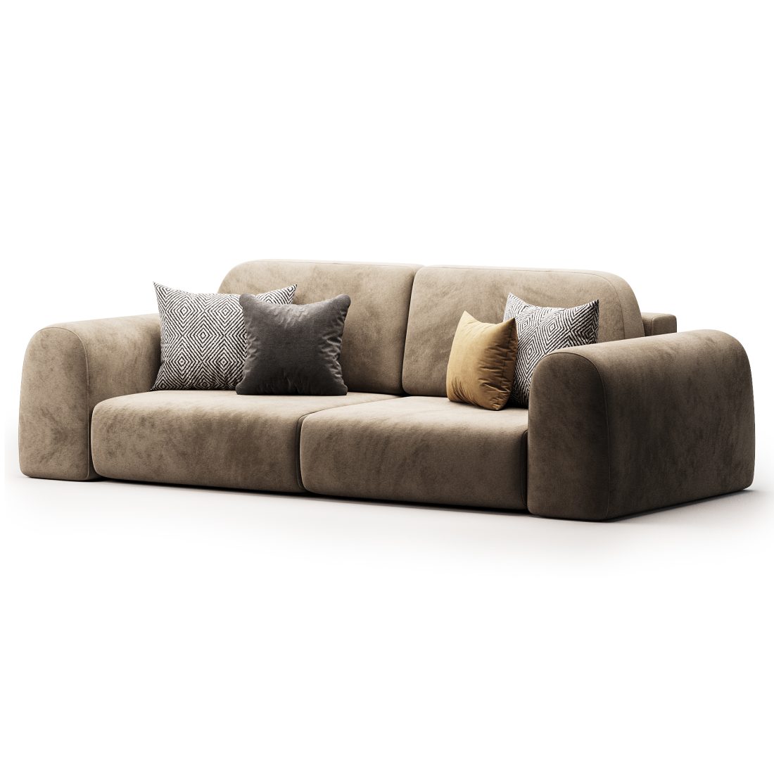 Lilt Bucle Lilac Sofa 3D Model for Corona | CGMood