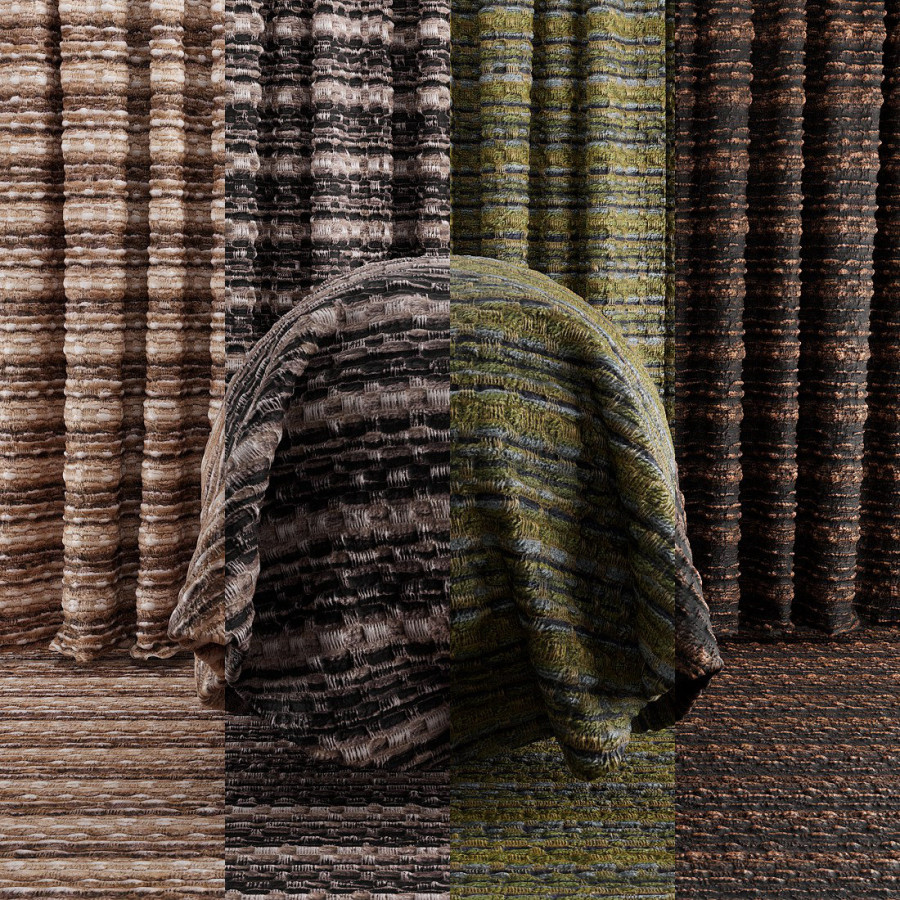 Upholstery Fabric Theater 4k Pbr Seamless - 3D Model for VRay, Corona, VRay