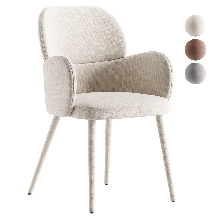 Harper Dining Chair - 3D Model for Corona