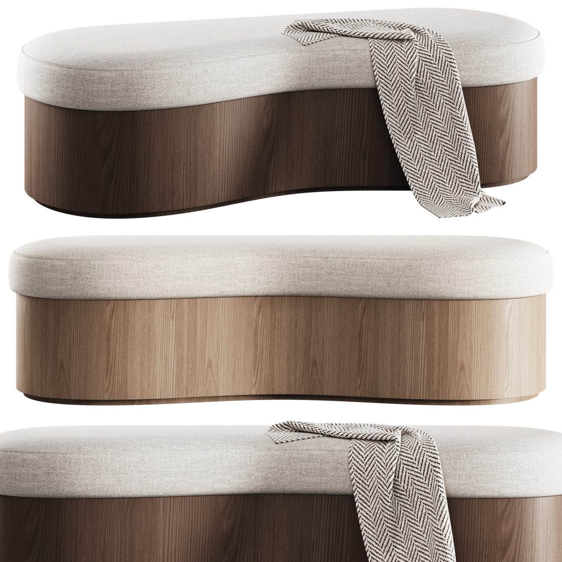 Celeste Accent Bench By Fourhands - 3D Model for VRay, Corona