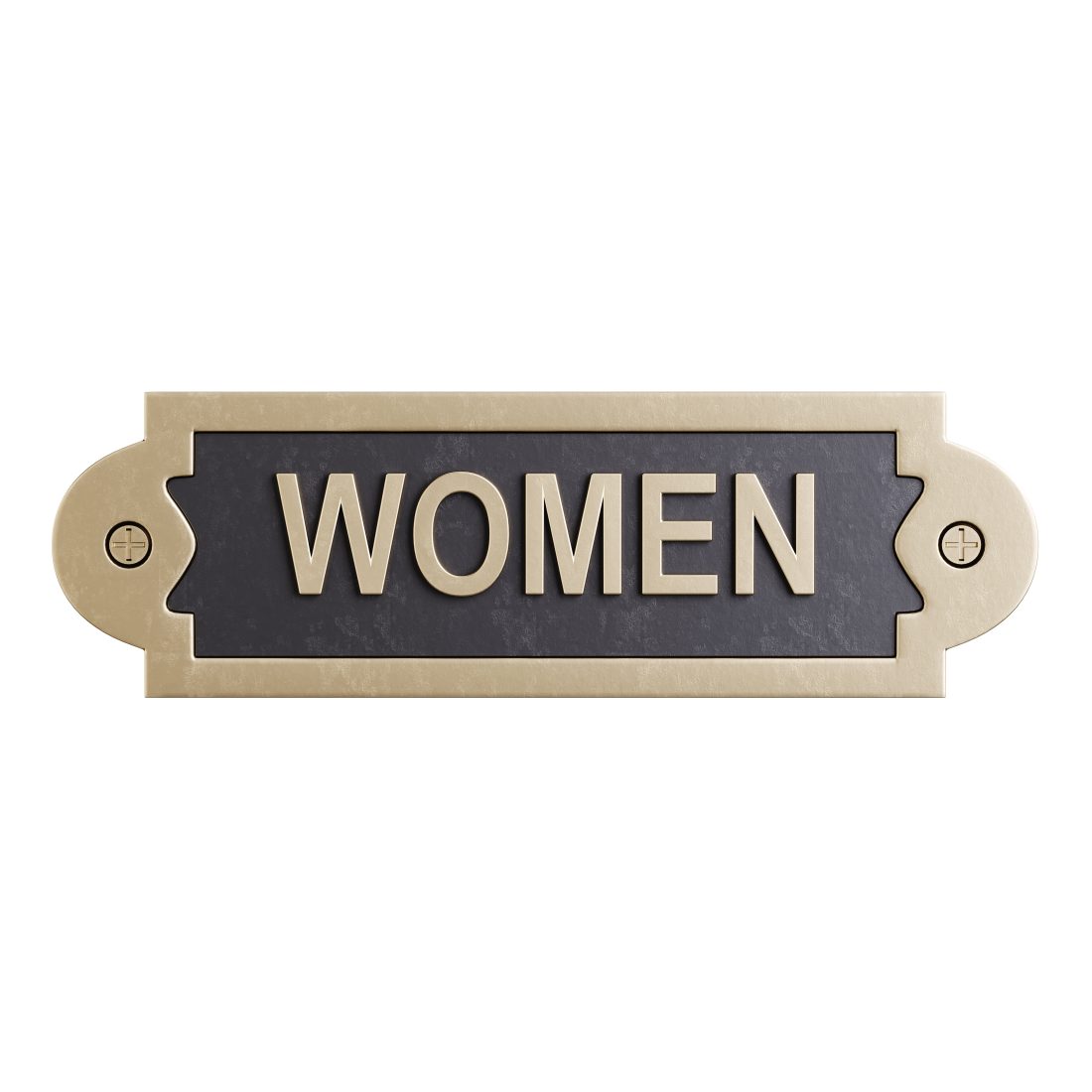 Solid Brass Sign Women 3D Model for Corona | CGMood