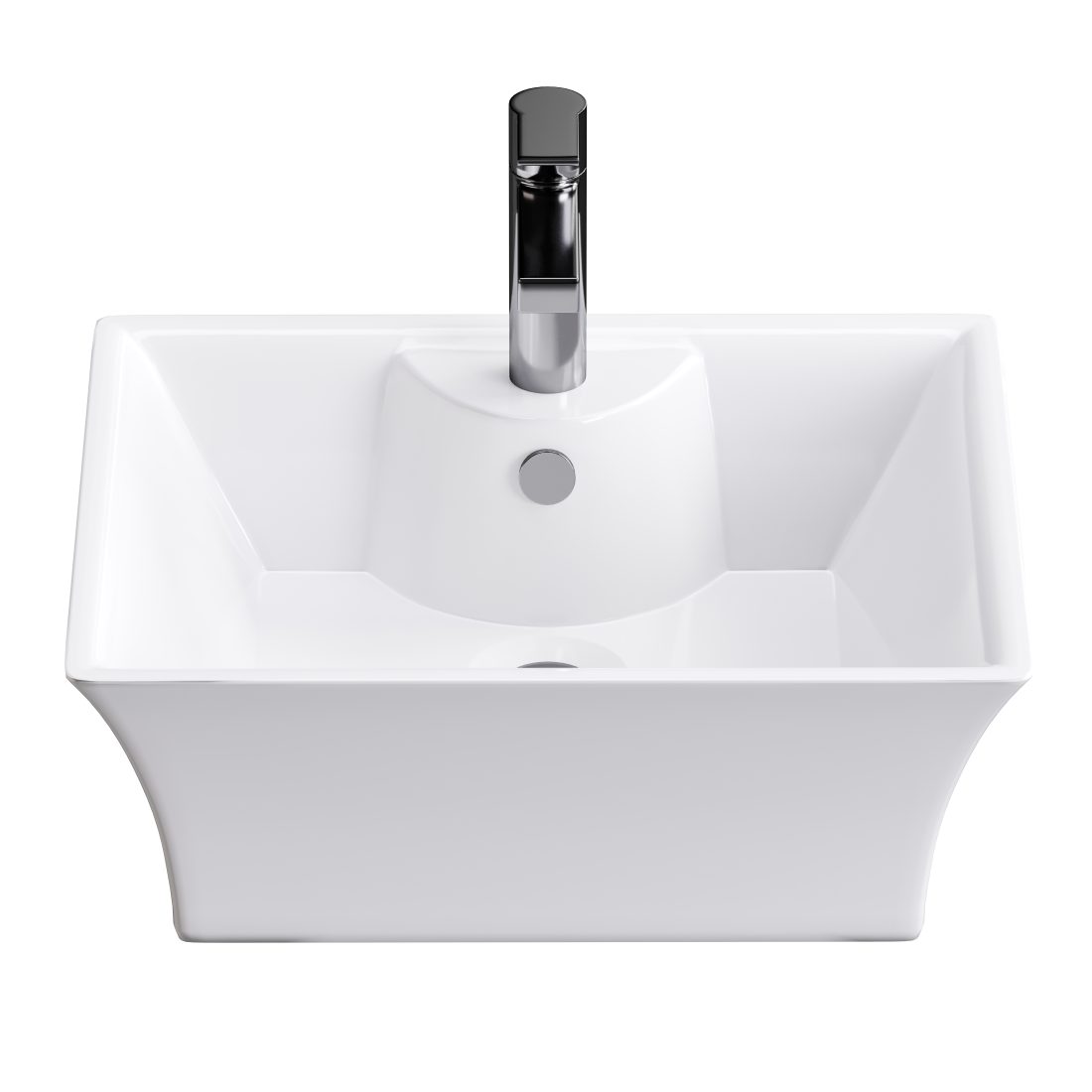 Square Countertop Vessel Bathroom Sink - 3D Model for Corona