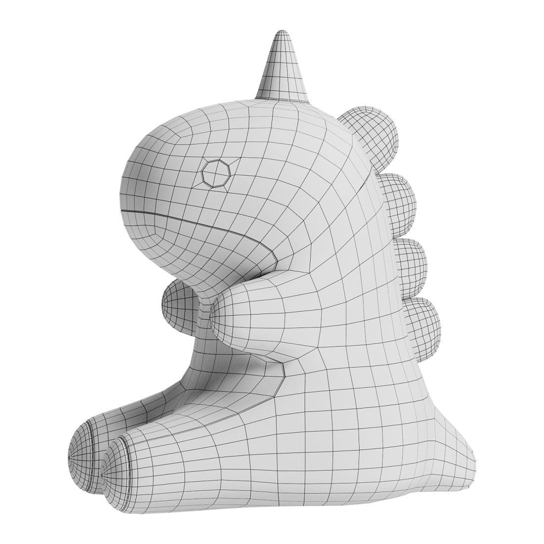 Lovely Candy Dinosaur Plush Toy - 3D Model for Corona