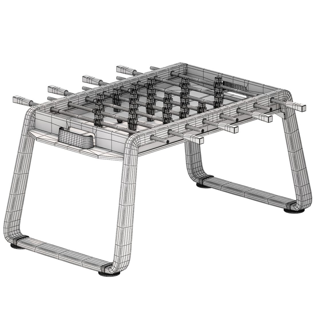 Impatia Derby Foosball Table Gaming - 3D Model for VRay, Corona