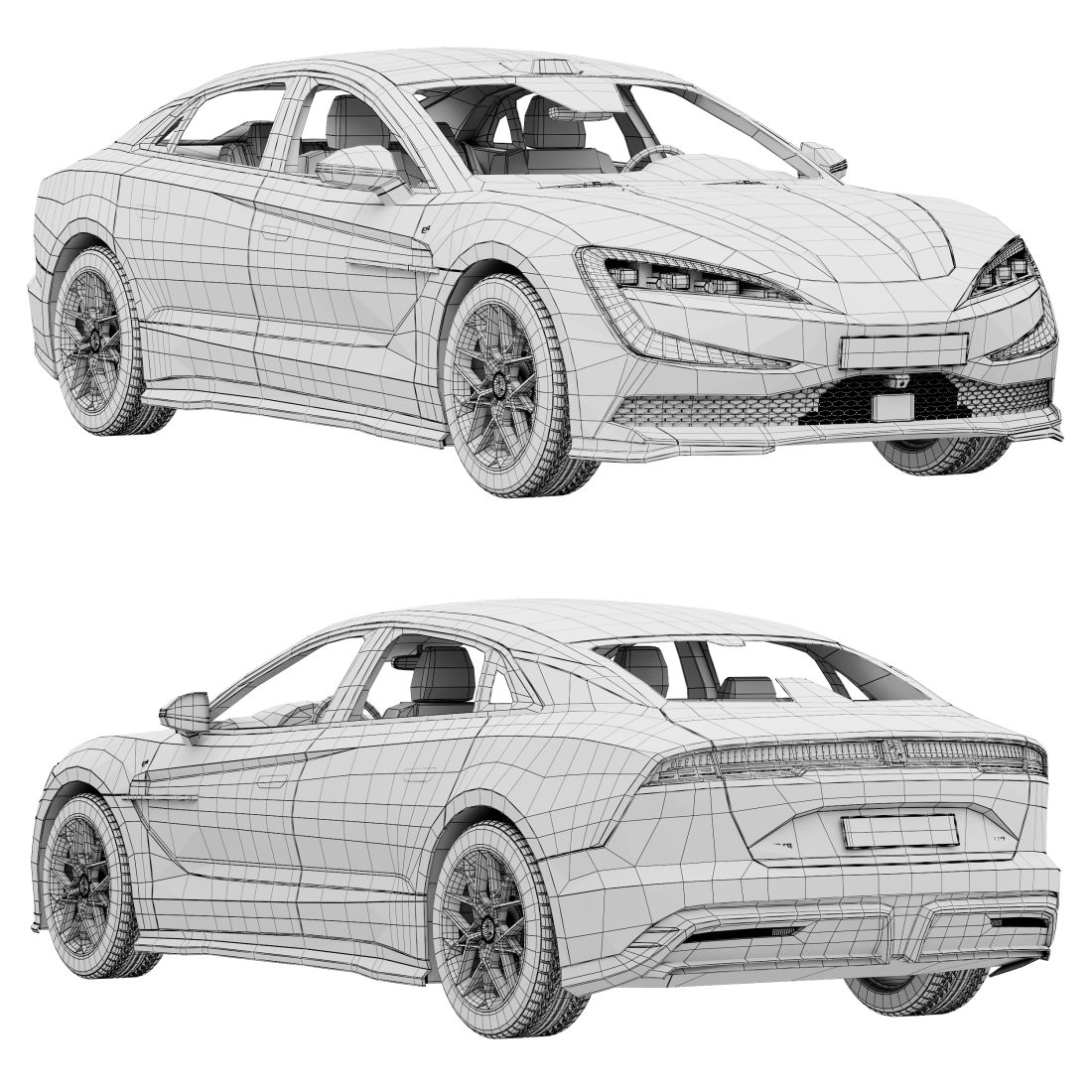 BYD YangWang U7 EV 2025 - 3D Model for VRay