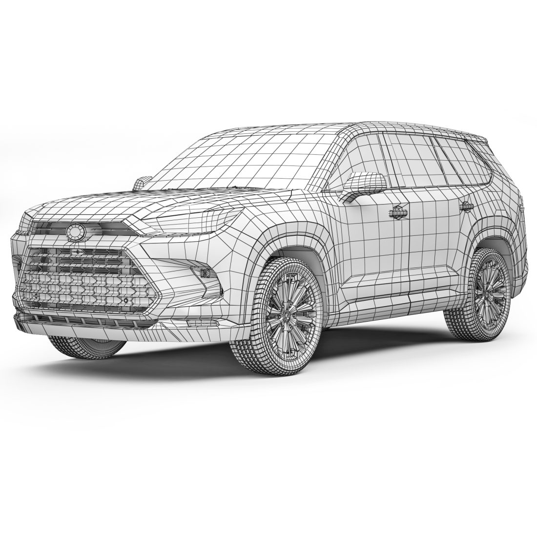 Toyota Grand Highlander 2024 3D Model for VRay | CGMood