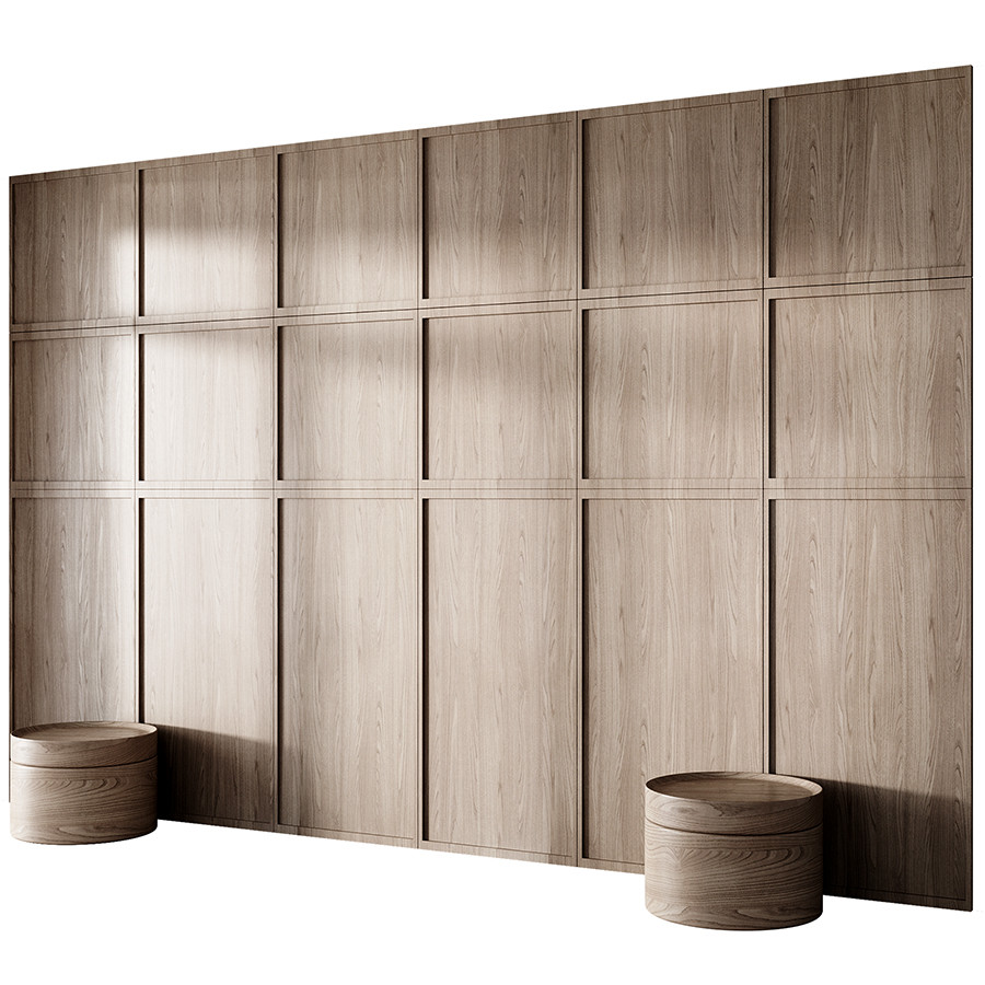 Headboard Wall Panel 003 - 3D Model for Corona