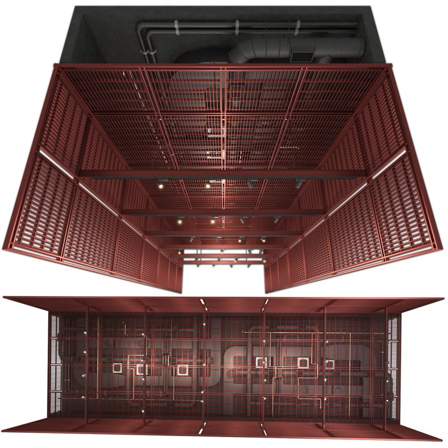 Industrial Ceiling 03 – 3d Model - 3D Model for VRay, Corona