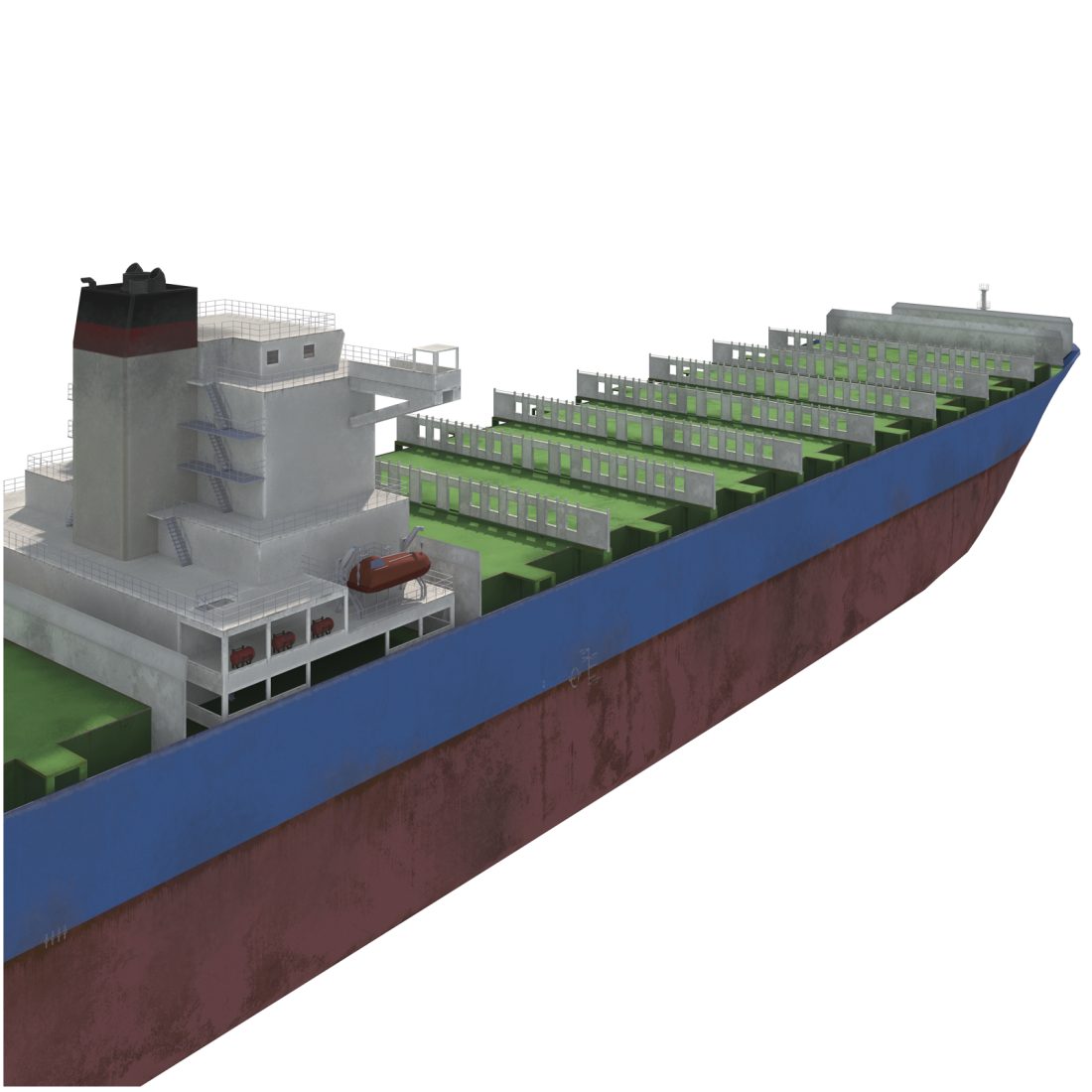 Cargo Ship Low-poly Ap - 3D Model for VRay, Corona