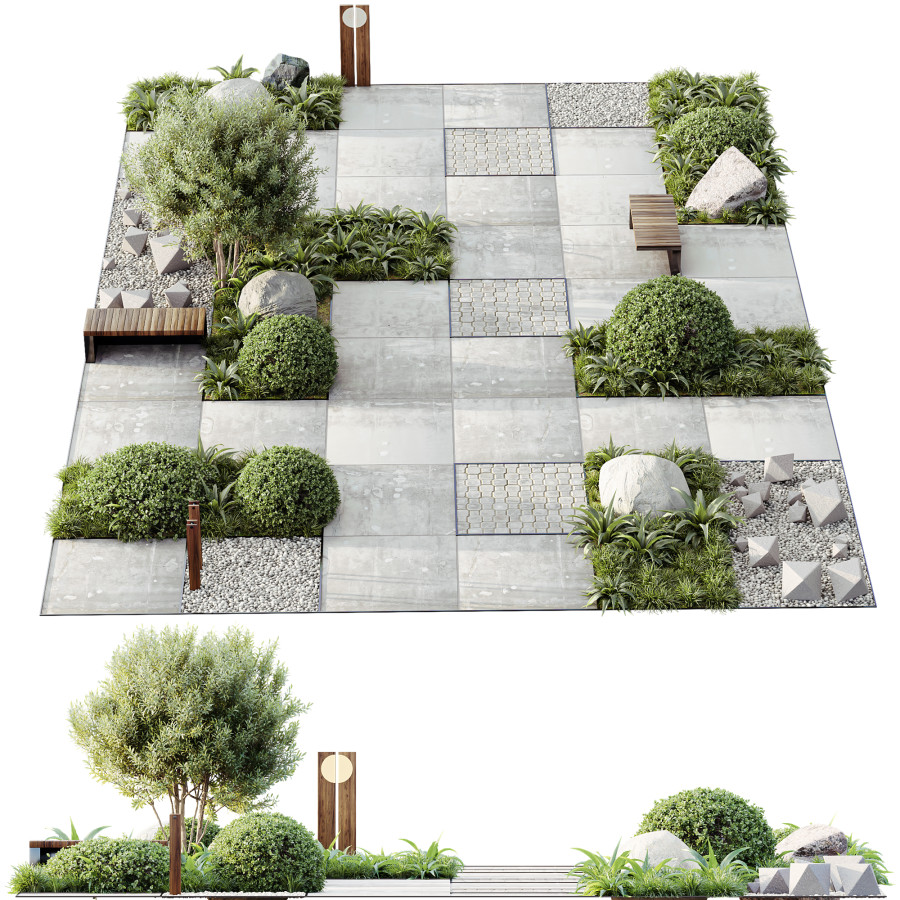 Av Outdoorplant Landscape Architectural 01 - 3D Model for VRay, Corona