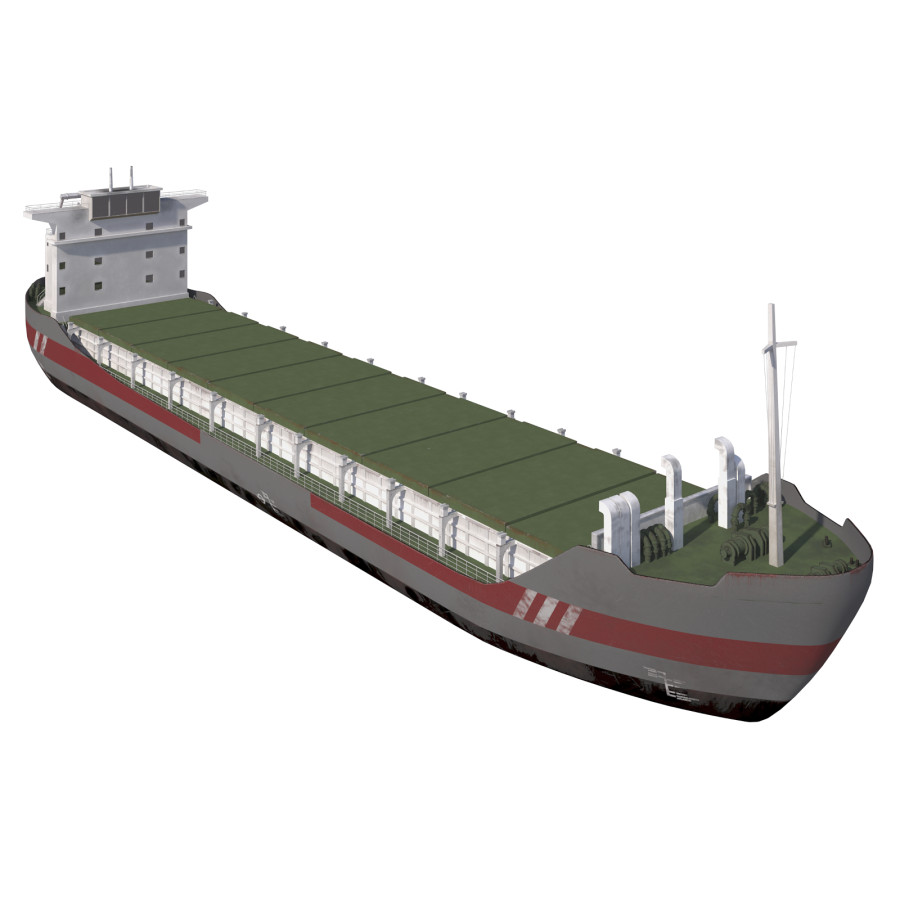 Cargo Tanker Ship Low-poly Ap - 3D Model for VRay, Corona