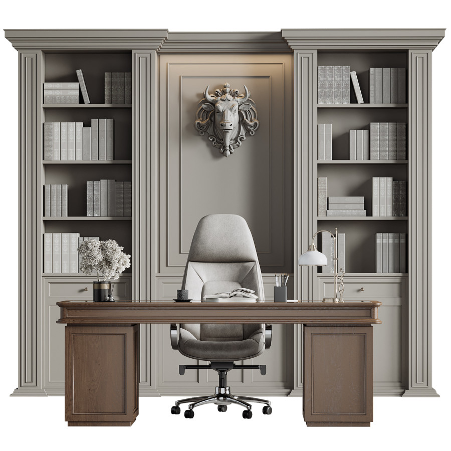 Boss Desk - Office Furniture 43 3D Model for VRay, Corona | CGMood