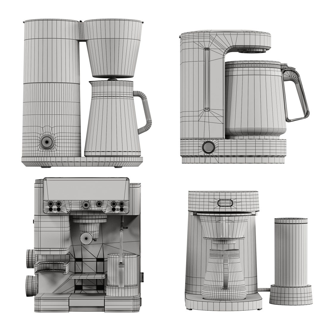 Coffee Makers Set 10 3D Model for VRay, Corona | CGMood