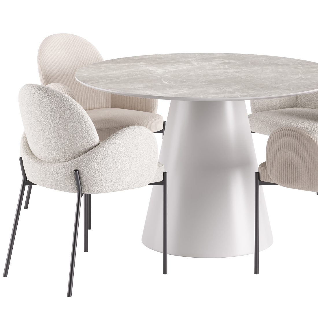 Macy Dining Chair And Lori Table 3D Model for Corona | CGMood