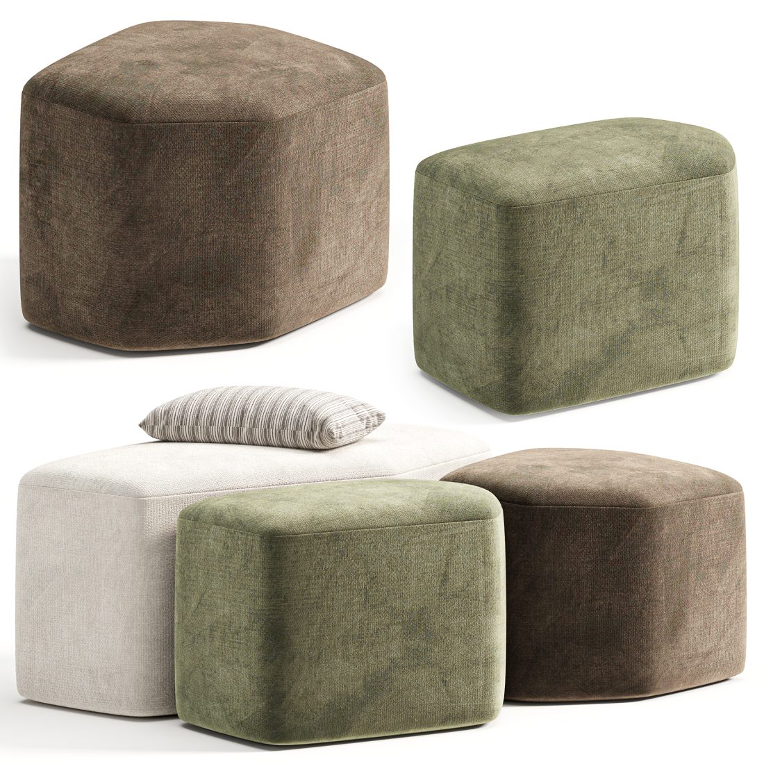 Beki Pouf By Baxter 3D Model for VRay, Corona | CGMood
