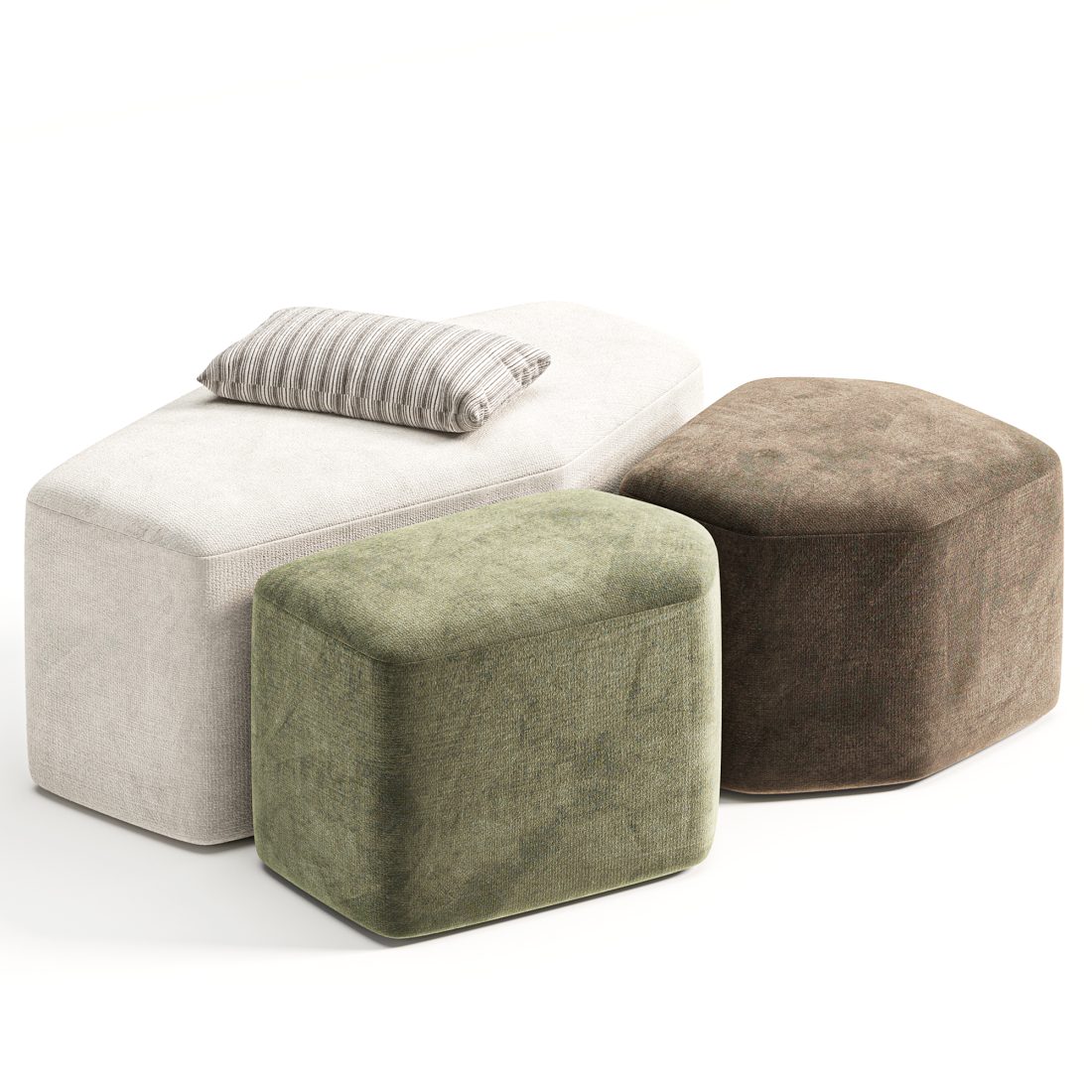 Beki Pouf By Baxter 3D Model for VRay, Corona | CGMood
