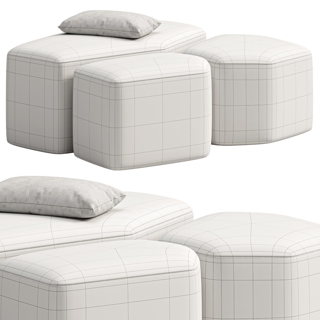 Beki Pouf By Baxter 3D Model for VRay, Corona | CGMood