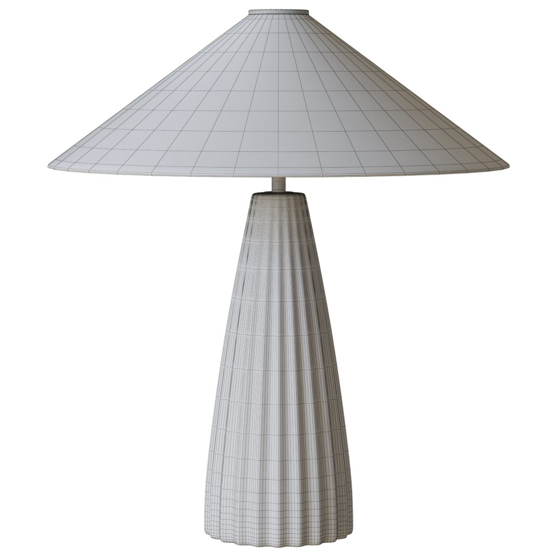 Alba Fluted Ceramic Table Lamp - 3D Model for VRay, Corona