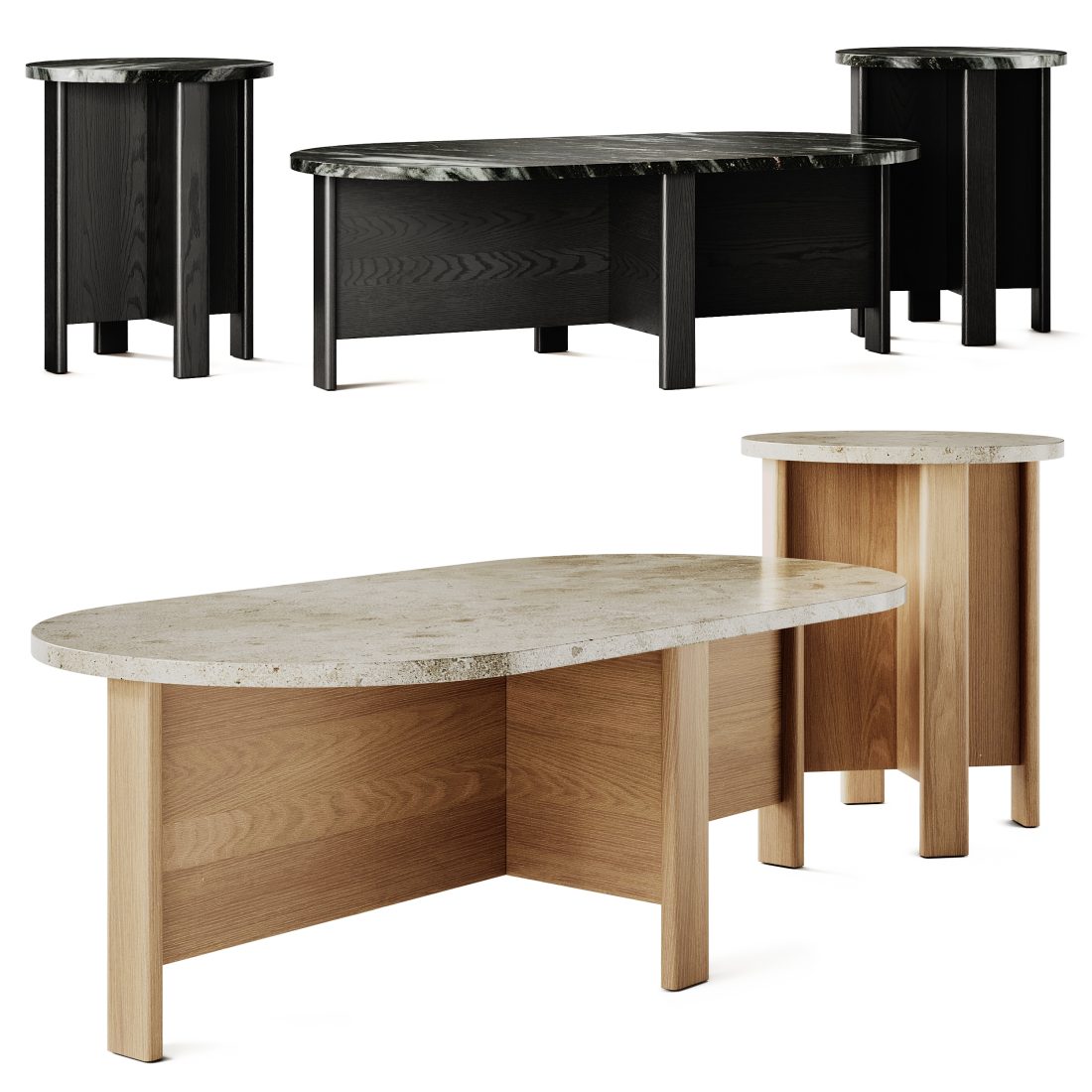 Commune Copenhang Coffee Tables 3D Model for Corona | CGMood