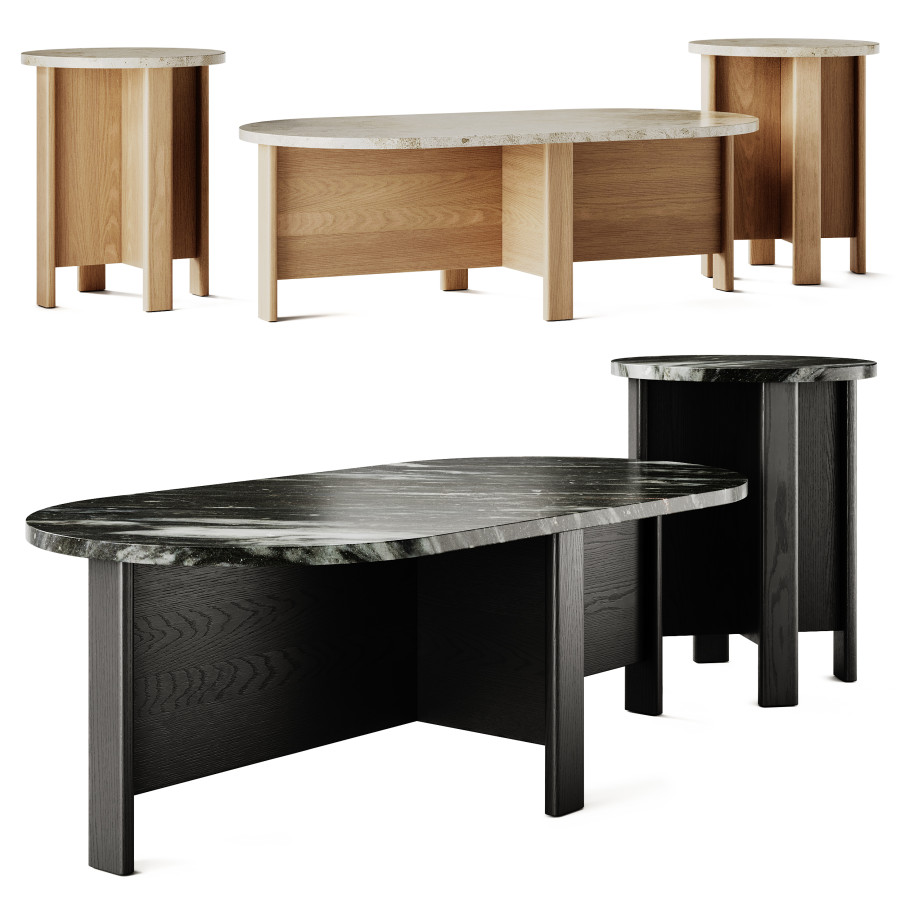 Commune Copenhang Coffee Tables 3D Model for Corona | CGMood