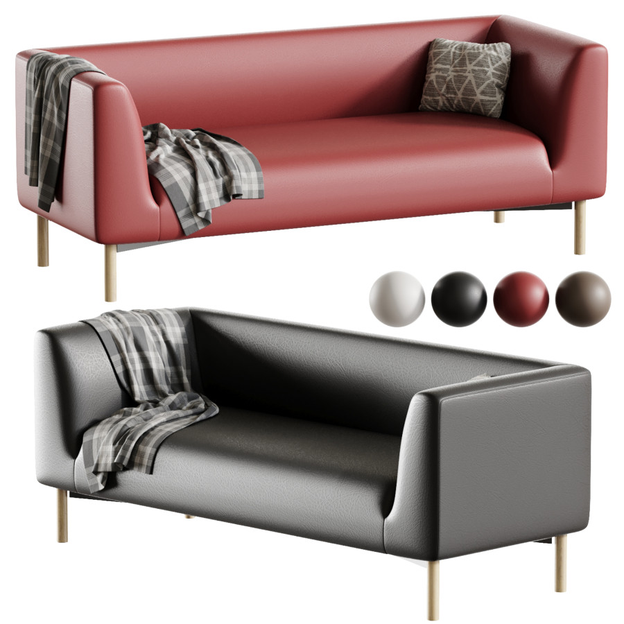 Straight Sofa Riard - 3D Model for VRay, Corona