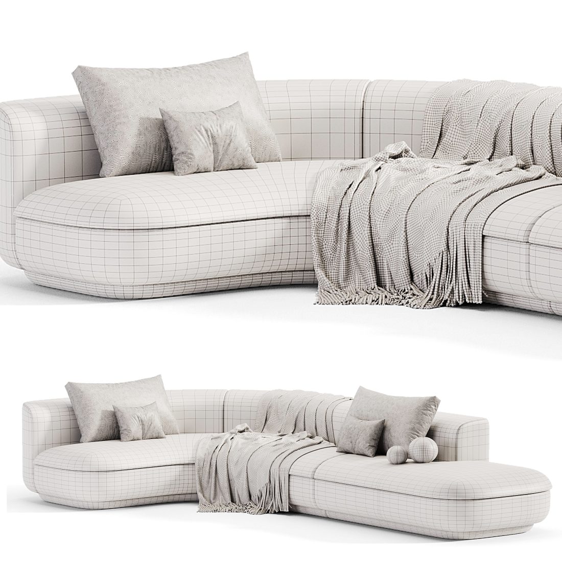 Piaf Sofa 3D Model for Corona | CGMood