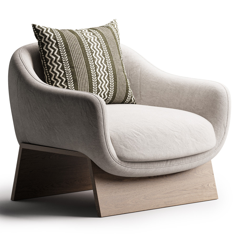 Boolean Armchair - 3D Model for Corona