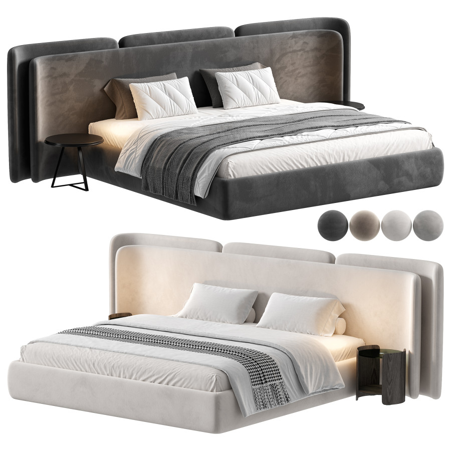 Double Bed 3D Model for Corona | CGMood