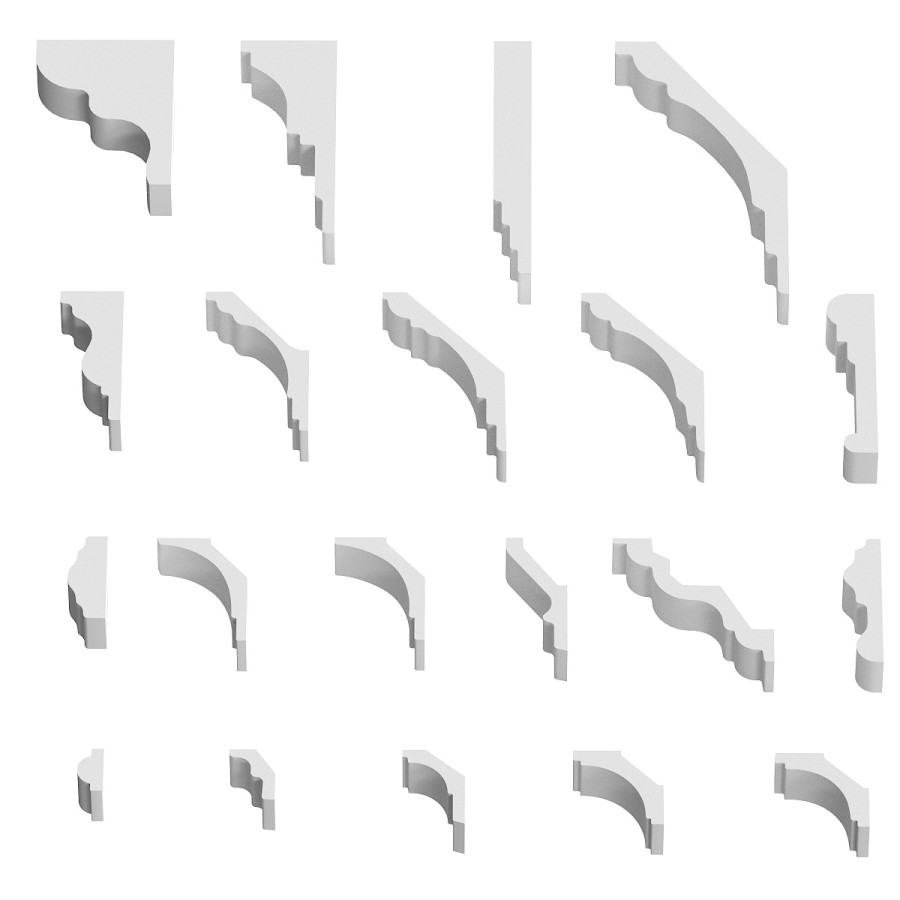 Set Of Profiles For Cornices And Moldings 3D Model for VRay, Corona ...