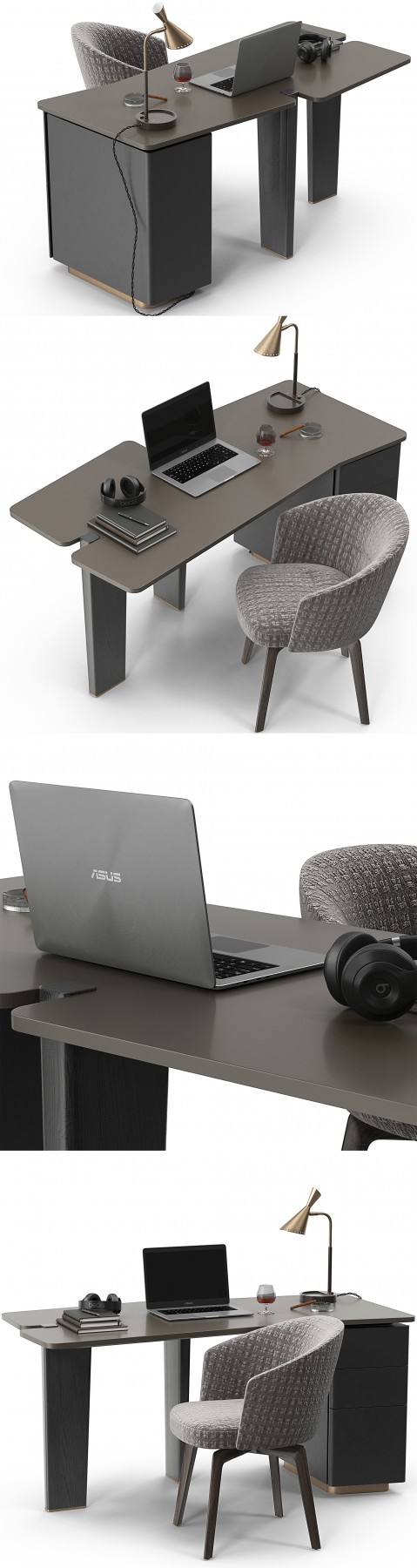 Jacob Desk Set - 3D Model for VRay