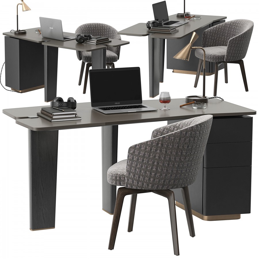 Jacob Desk Set - 3D Model for VRay